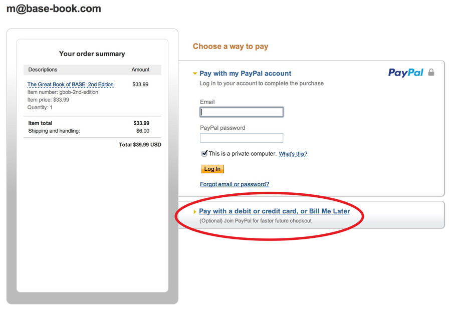 Order The Great Book of BASE